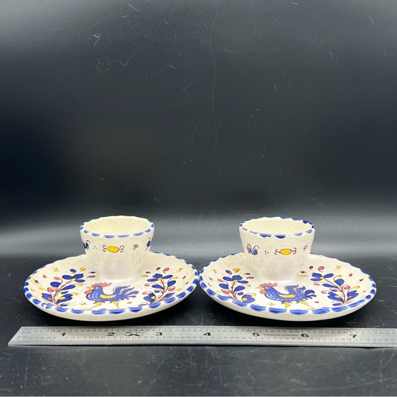 PV Deruta | Dining | 2 Vintage Pv Peasant Village Rooster Egg Cup And ...